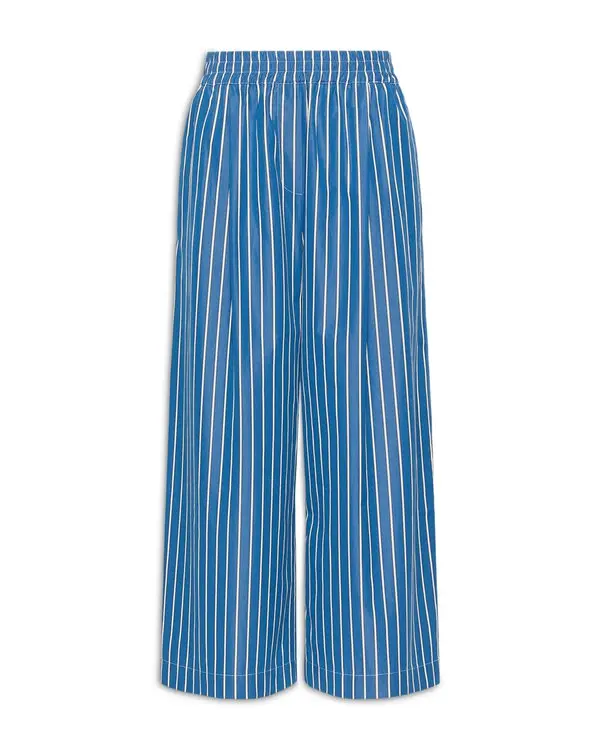 Max Mara Cotton Poplin Striped Trousers