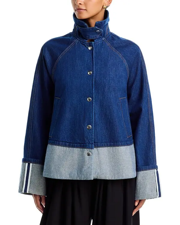 Brandon Maxwell The Wells Denim Jacket - Indigo