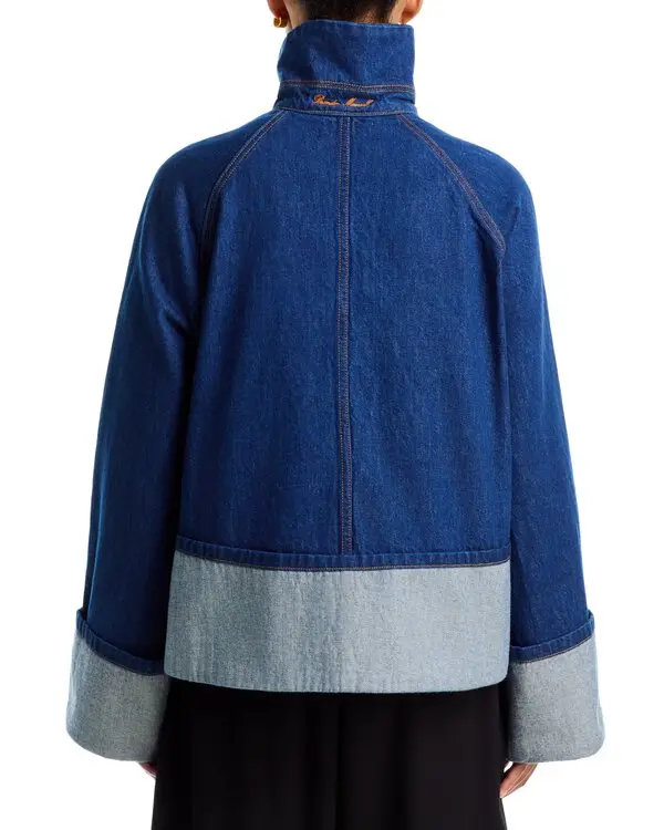 Brandon Maxwell The Wells Denim Jacket - Indigo