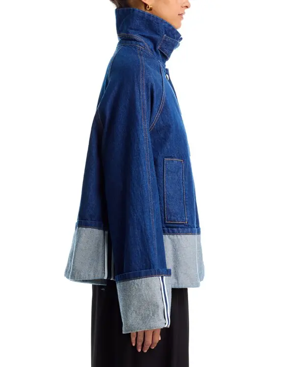 Brandon Maxwell The Wells Denim Jacket - Indigo