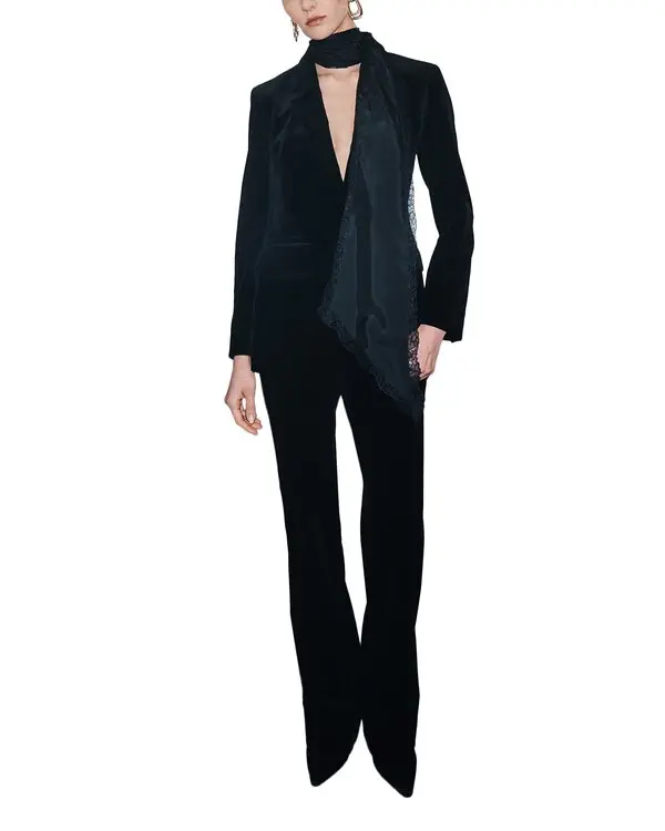 Marella Mlselica Velvet Blazer And Scarf