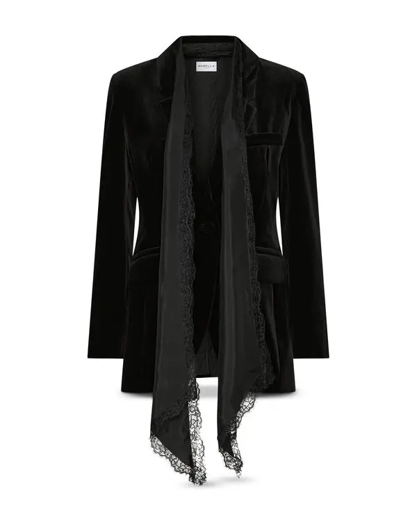 Marella Mlselica Velvet Blazer And Scarf