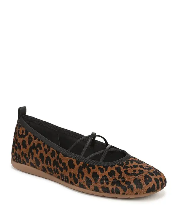 Vince Coralie Calf Hair Ballet Flats - Brown Multi