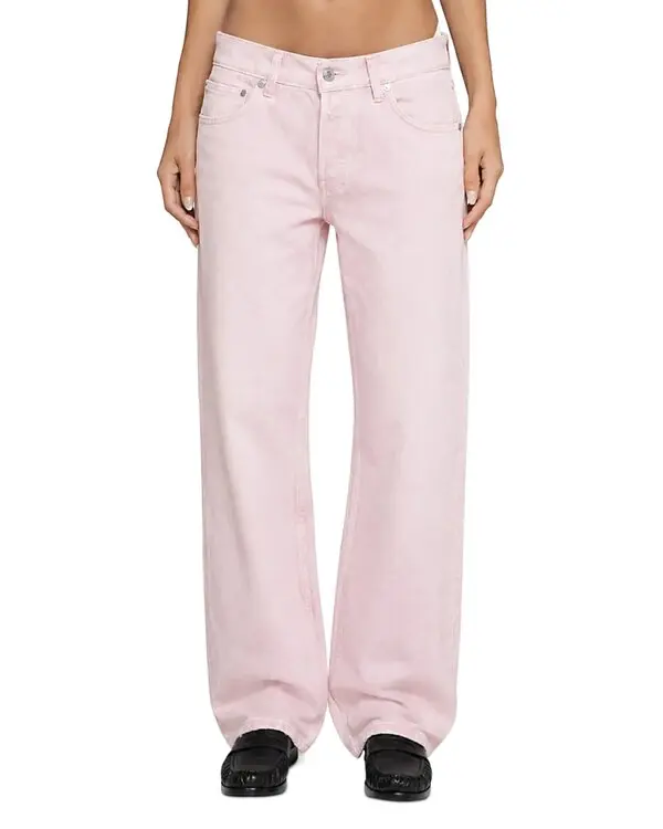 EB DENIM Low Rise Baggy Jeans - Soft Pink