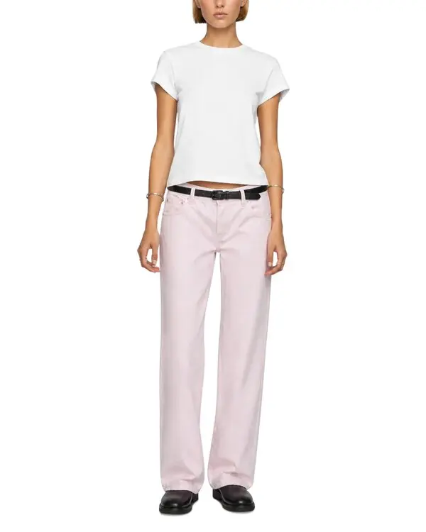 EB DENIM Low Rise Baggy Jeans - Soft Pink