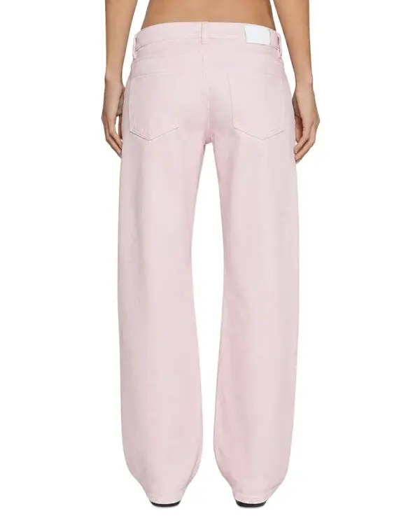 EB DENIM Low Rise Baggy Jeans - Soft Pink