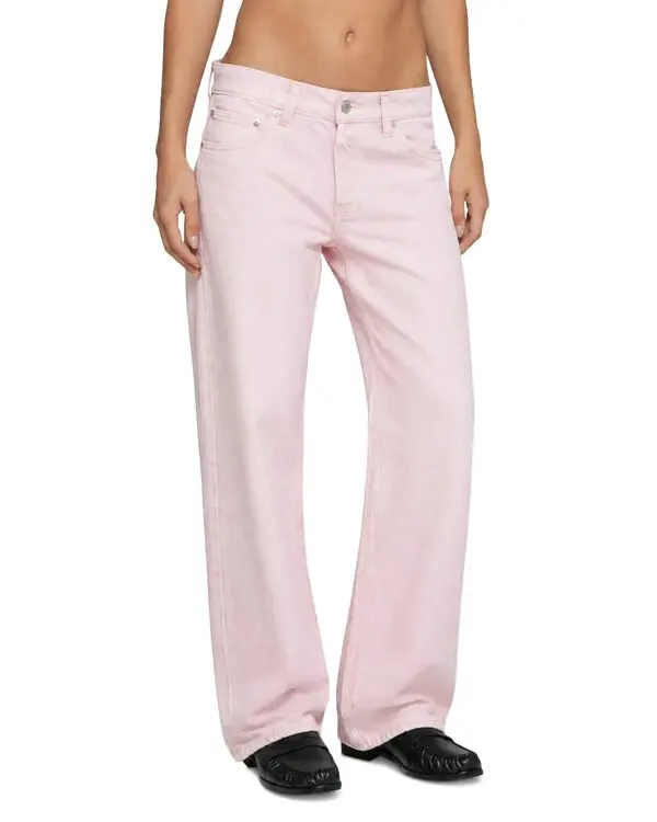 EB DENIM Low Rise Baggy Jeans - Soft Pink