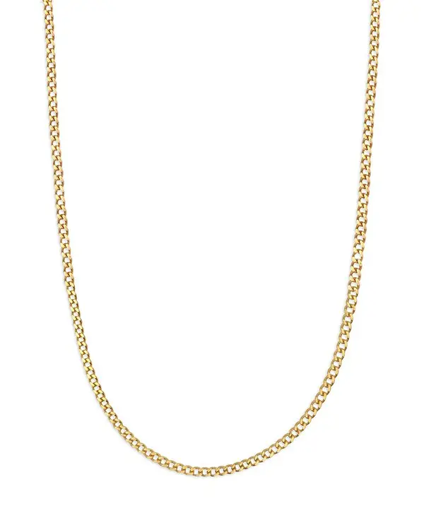 NIALAYA JEWELRY 18k -plated Stainless Steel Cuban Link Chain Necklace, 22 - Gold