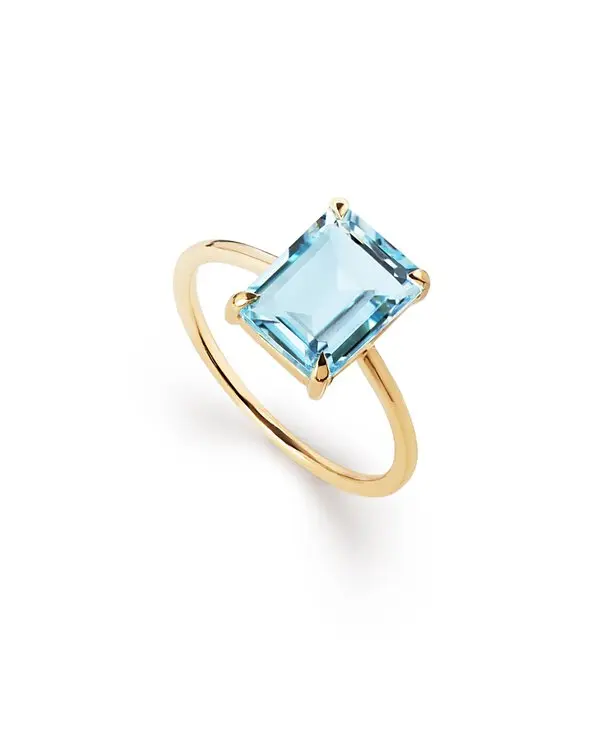 ANA LUISA Solid Yellow Gold Topaz Spritz Ring