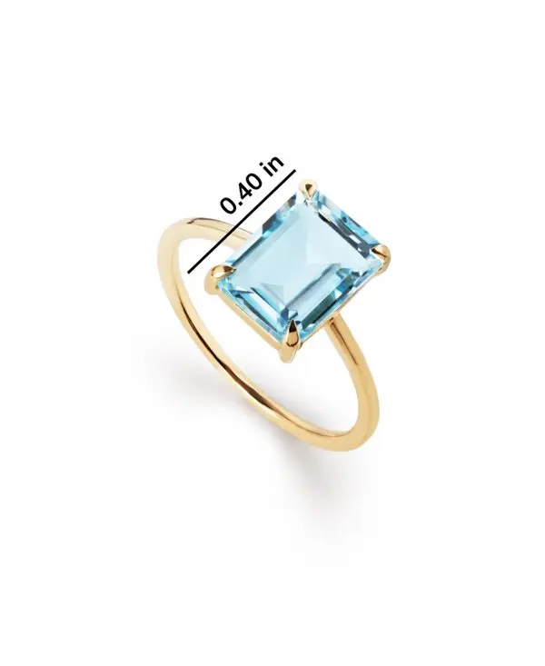 ANA LUISA Solid Yellow Gold Topaz Spritz Ring