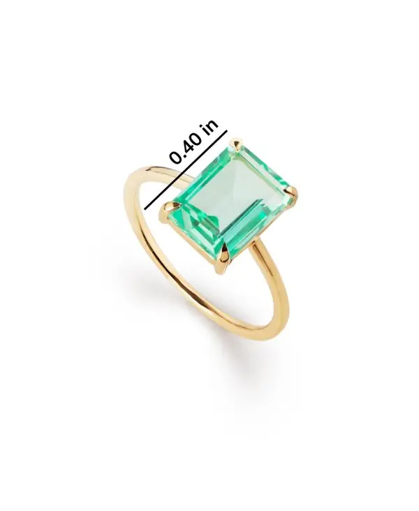 ANA LUISA Solid Yellow Gold Sapphire Spritz Ring