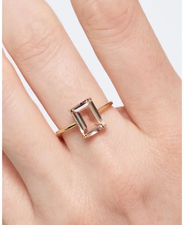 ANA LUISA Solid Yellow Gold Sapphire Spritz Ring