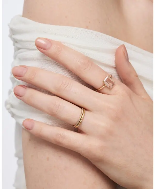 ANA LUISA Solid Yellow Gold Sapphire Spritz Ring