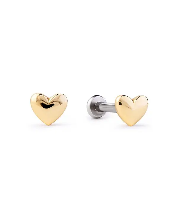 ANA LUISA Solid Yellow Heart Flatback Studs