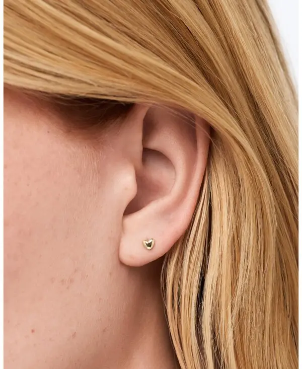 ANA LUISA Solid Yellow Heart Flatback Studs