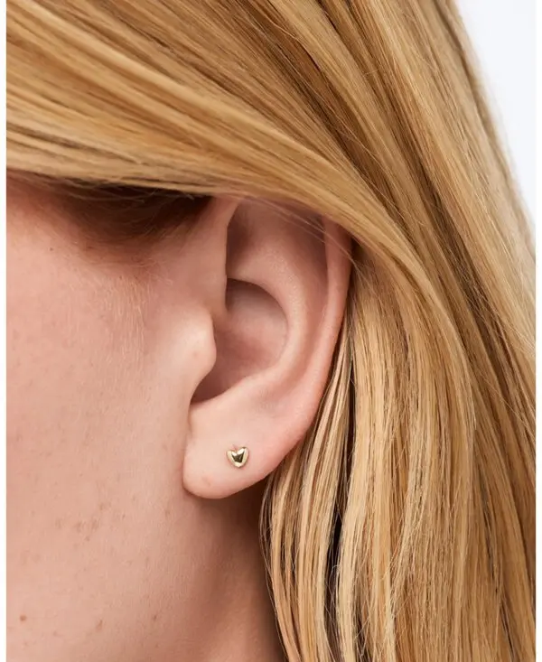 ANA LUISA Solid Yellow Heart Flatback Studs
