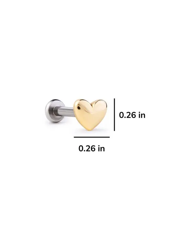 ANA LUISA Solid Yellow Heart Flatback Studs
