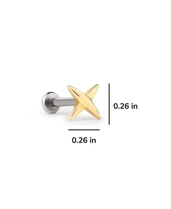 ANA LUISA Solid Yellow X Flatback Studs