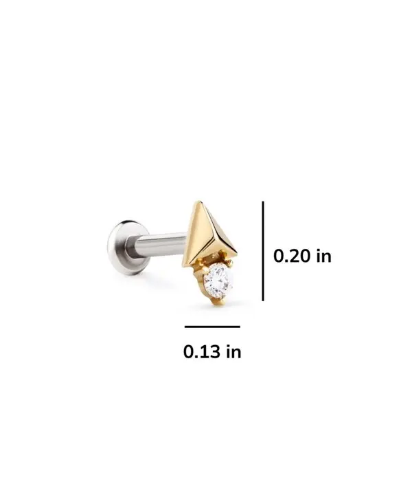 ANA LUISA Solid Yellow Lab-grown Diamond Pyramid Flatback Studs