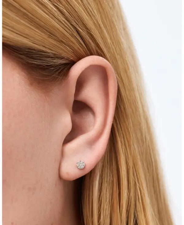 ANA LUISA Solid Yellow Lab-grown Diamond Circle Flatback Studs