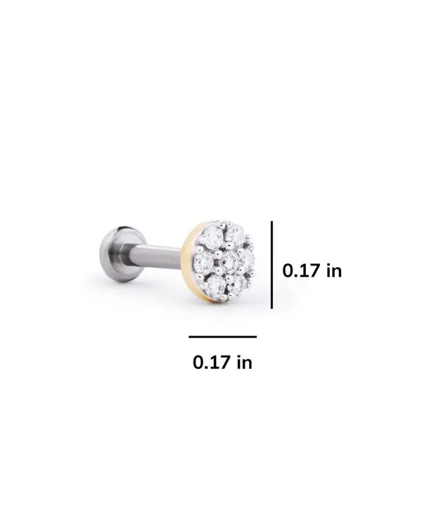 ANA LUISA Solid Yellow Lab-grown Diamond Circle Flatback Studs