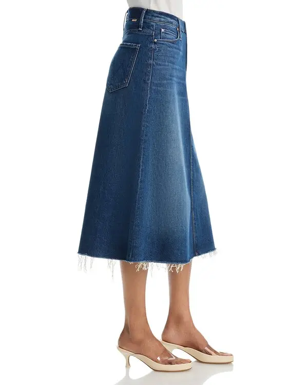 MOTHER The Circle Denim Midi Skirt