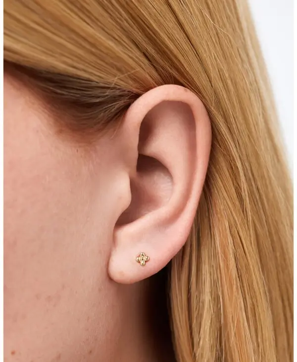 ANA LUISA Solid Yellow Liora Flatback Single Stud