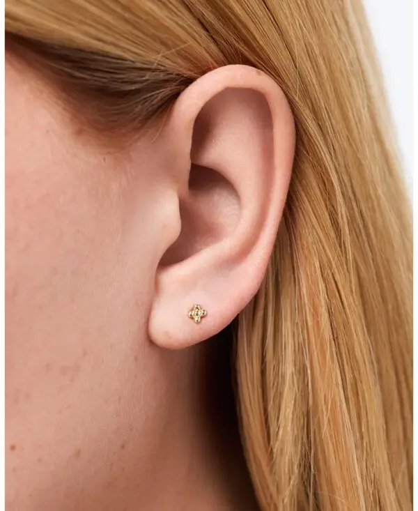 ANA LUISA Solid Yellow Liora Flatback Single Stud