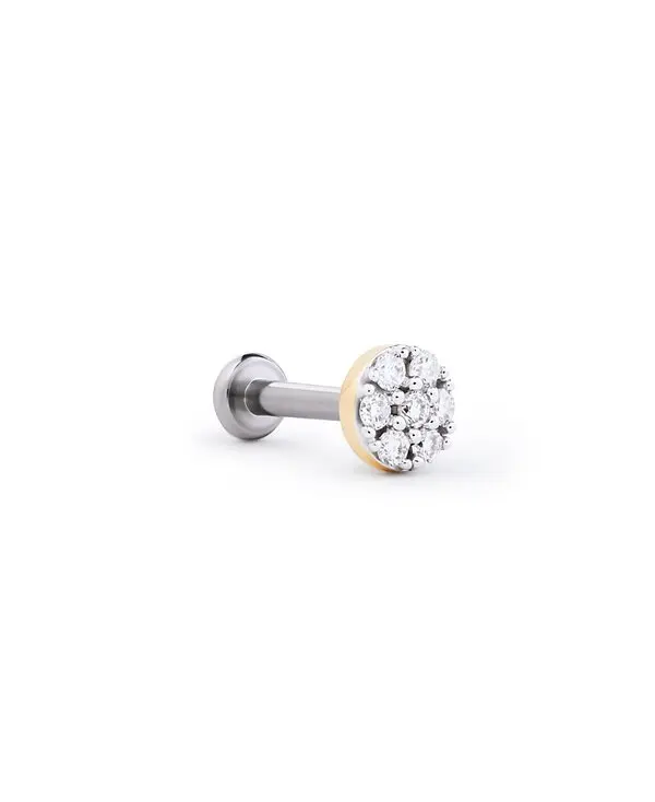 ANA LUISA Solid Yellow Lab-grown Diamond Circle Flatback Single Stud