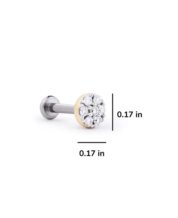ANA LUISA Solid Yellow Lab-grown Diamond Circle Flatback Single Stud