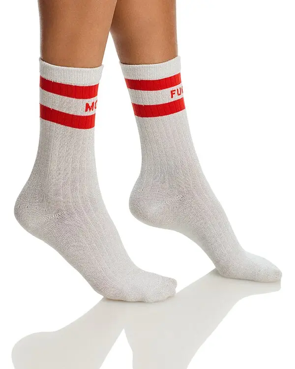 MOTHER The Halfstep Striped Cuff Socks