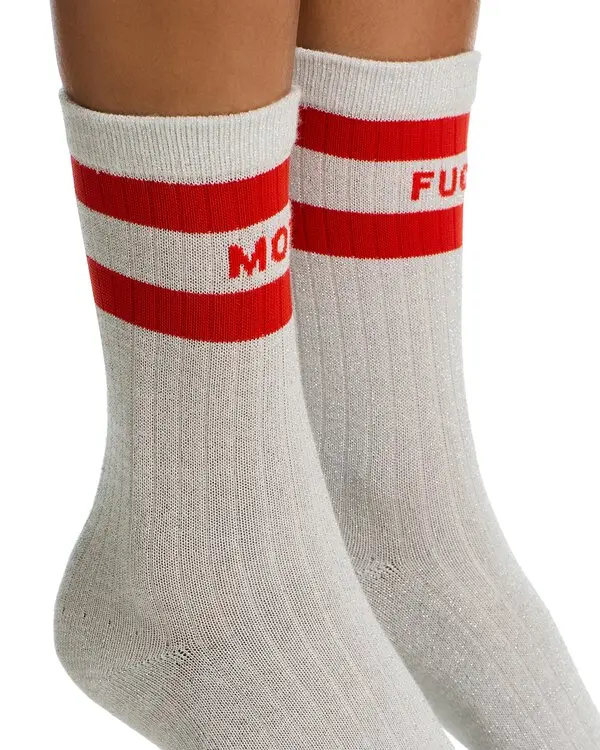 MOTHER The Halfstep Striped Cuff Socks