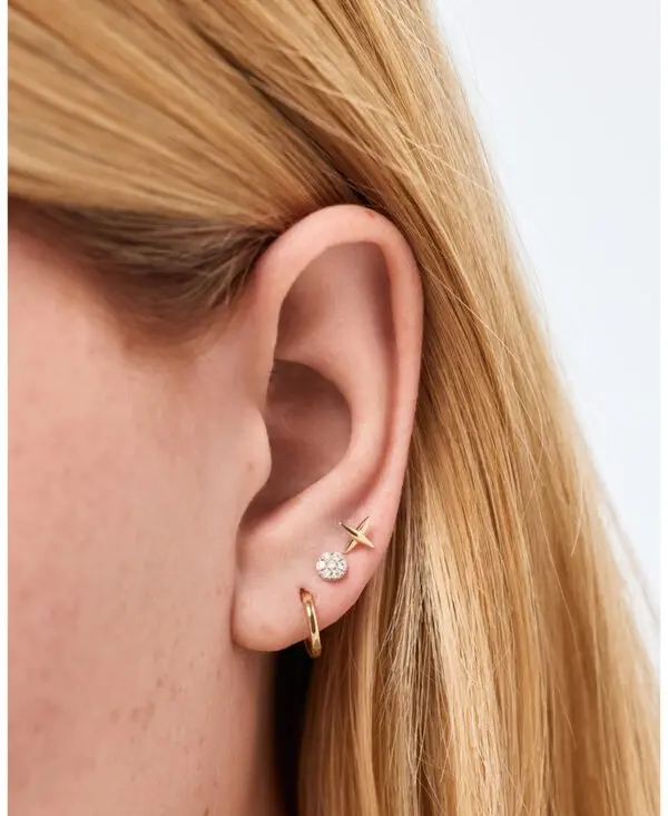 ANA LUISA Solid Yellow Lab-grown Diamond Heart Flatback Single Stud