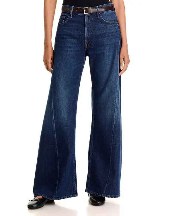 MOTHER The Lemon Twist High Rise Wide Leg Jeans - Fresh Squeezed