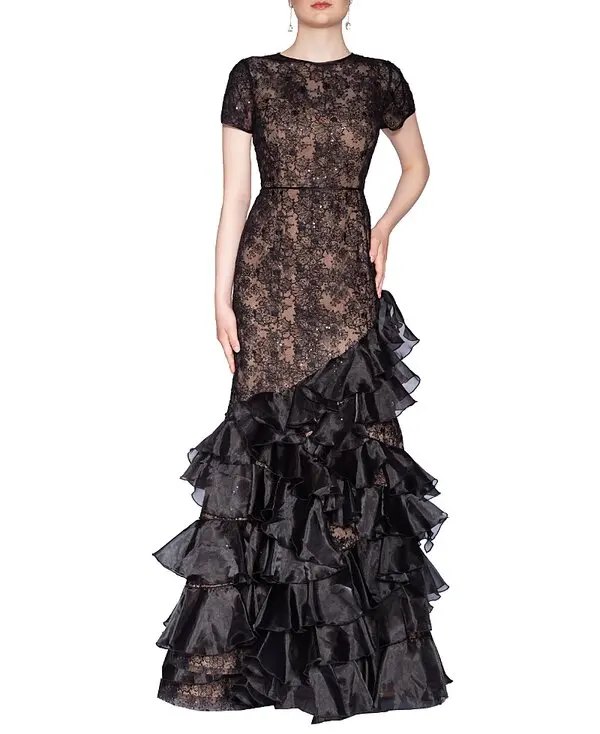 Shani Dramatic Ruffle Gown