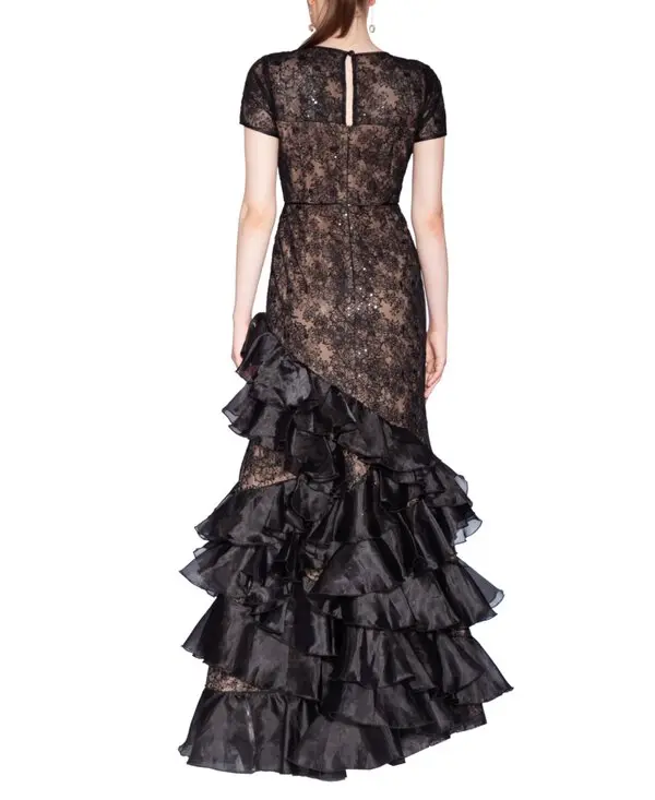 Shani Dramatic Ruffle Gown