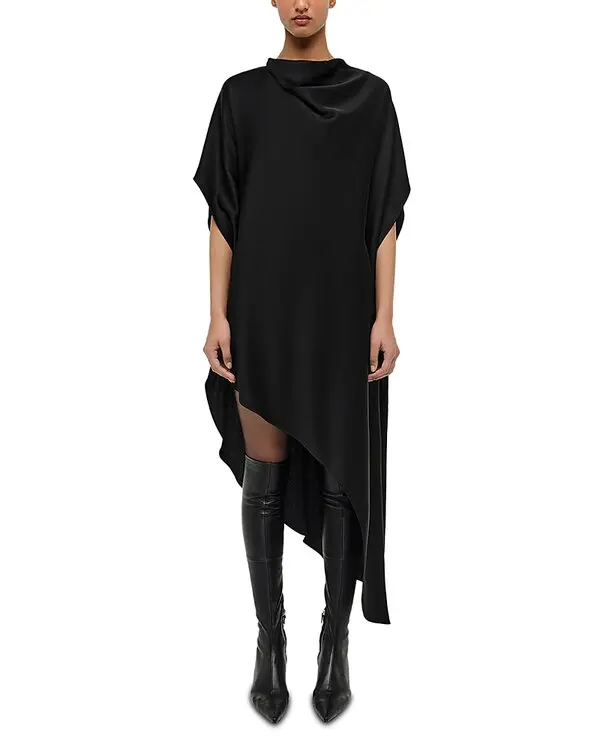 Simkhai Sadia Satin Mini Cape Dress