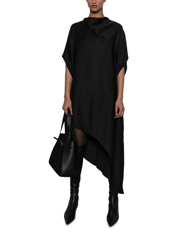 Simkhai Sadia Satin Mini Cape Dress