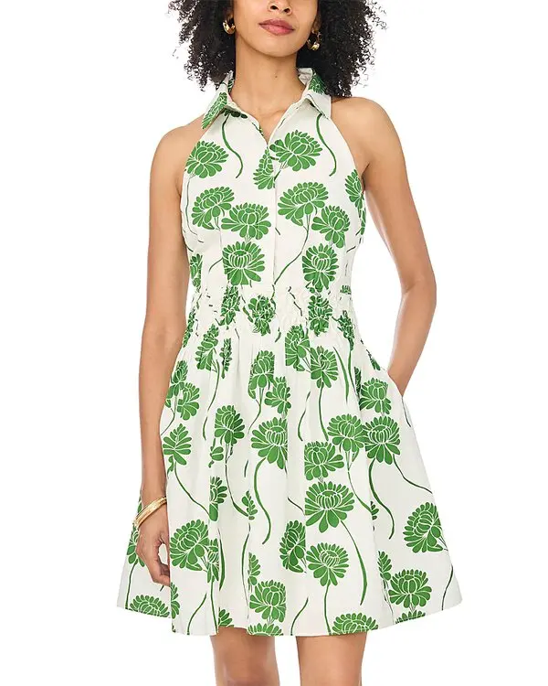 1.State Smocked Waist Cotton Dress