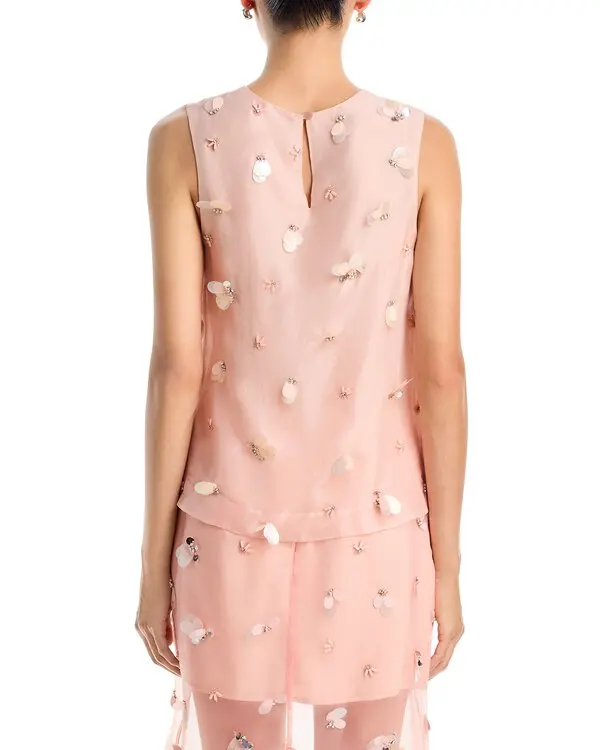 Simkhai Celia Embellished Silk Top