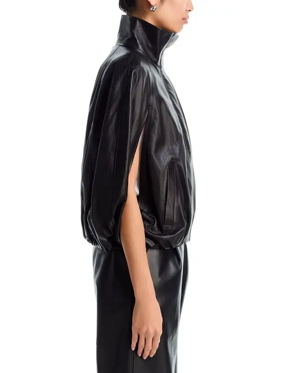 Simkhai Jada Leather Cape Jacket