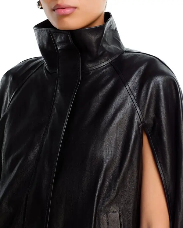 Simkhai Jada Leather Cape Jacket