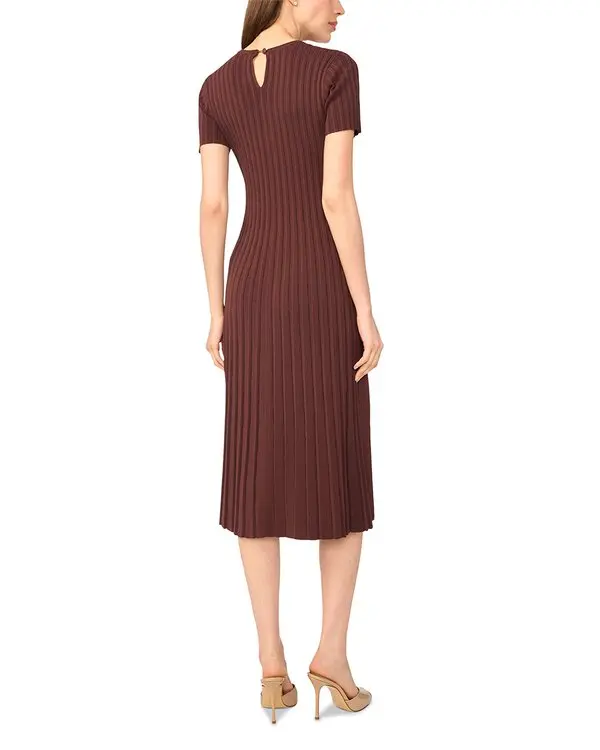 CECE DUPRAZ Necklace Trim Knit Midi Dress