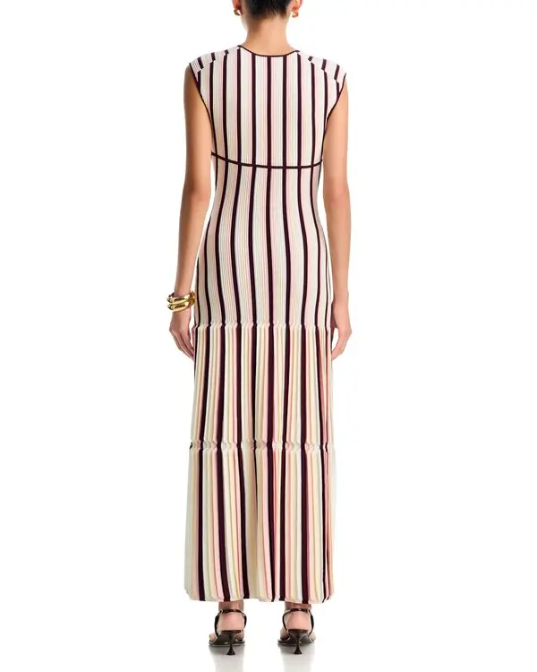 Simkhai Lianne V Neck Knit Midi Dress