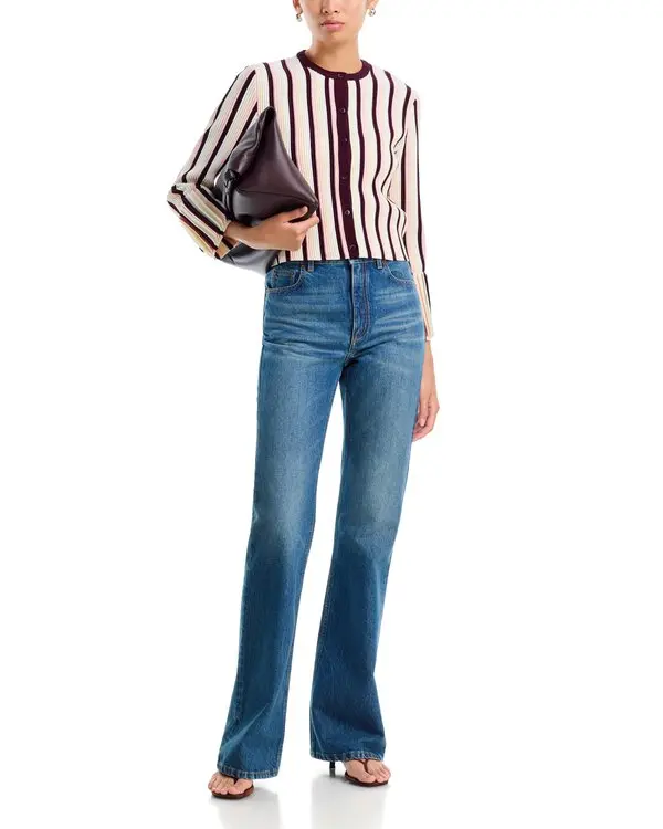 Simkhai Iris Crewneck Cardigan Sweater