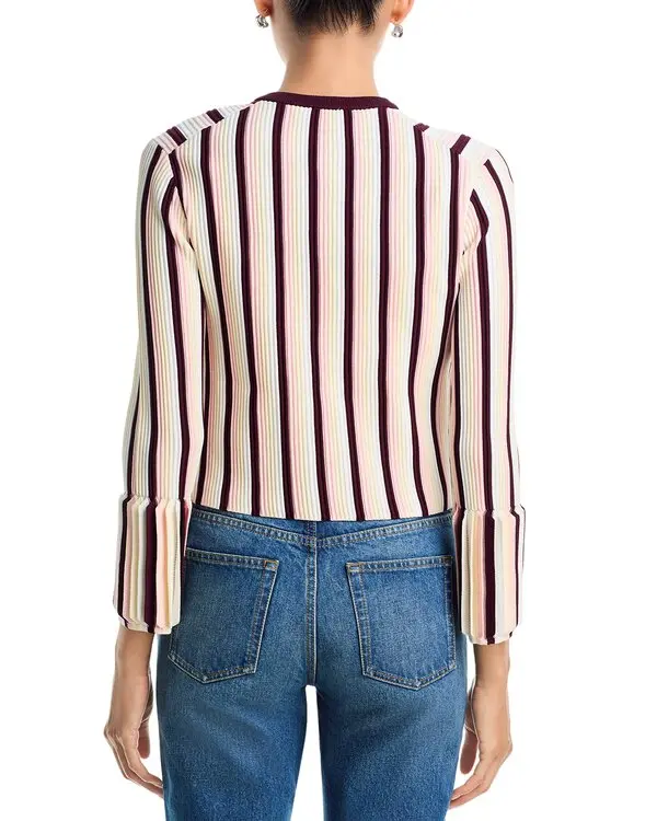 Simkhai Iris Crewneck Cardigan Sweater