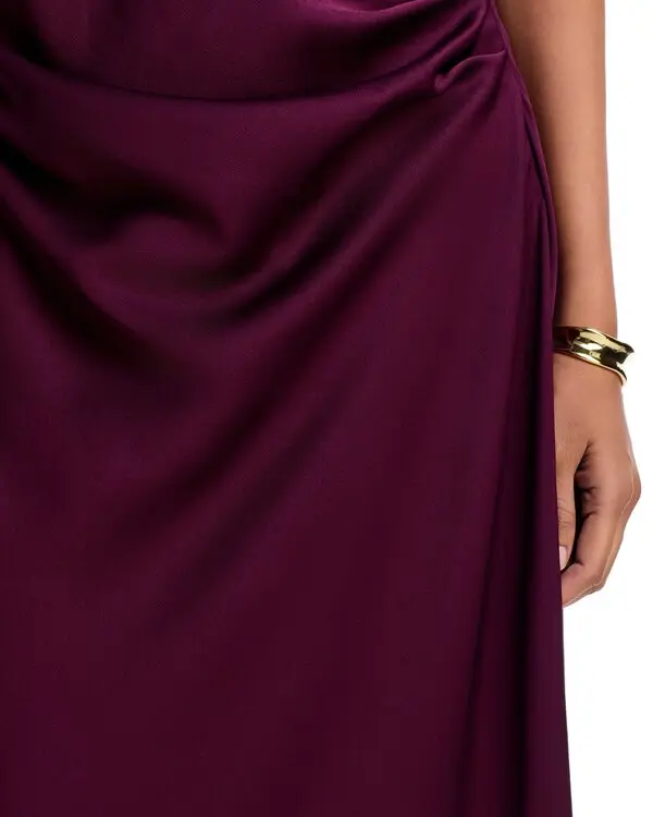Simkhai Monica Satin Halterneck Midi Dress
