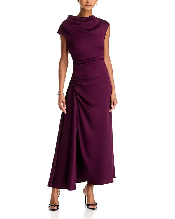 Simkhai Burke Sleeveless Draped Maxi Dress - Fig