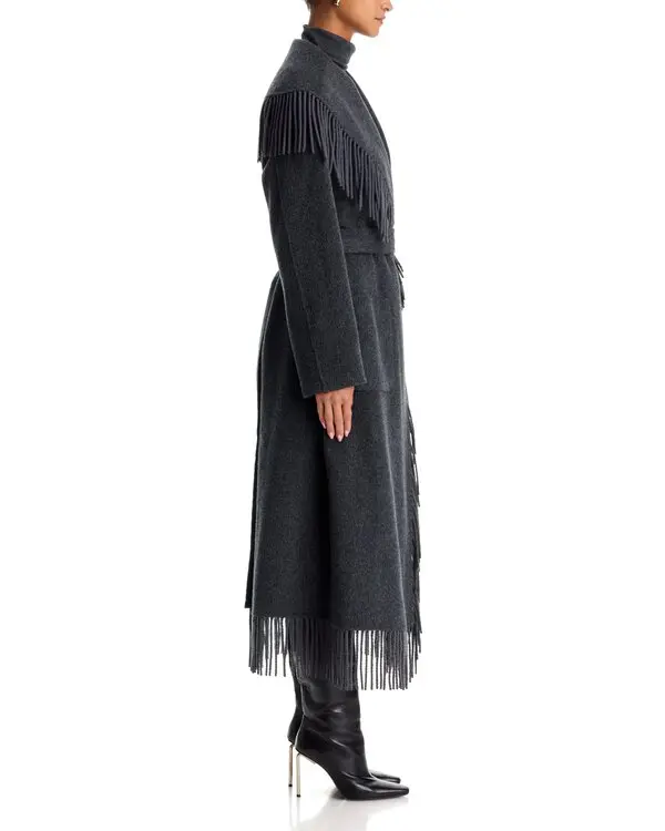 Simkhai Carrie Fringe Robe Coat