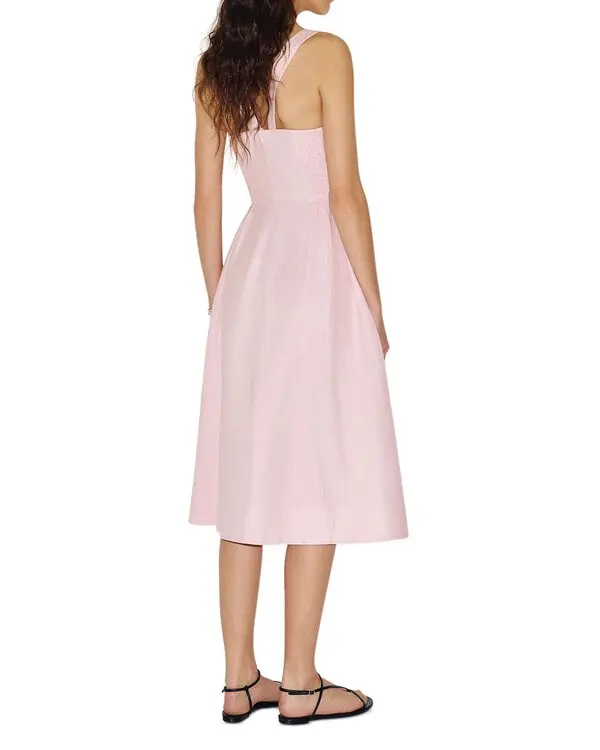 REFORMATION Roma Sleeveless Linen Dress - Cherry Blossom